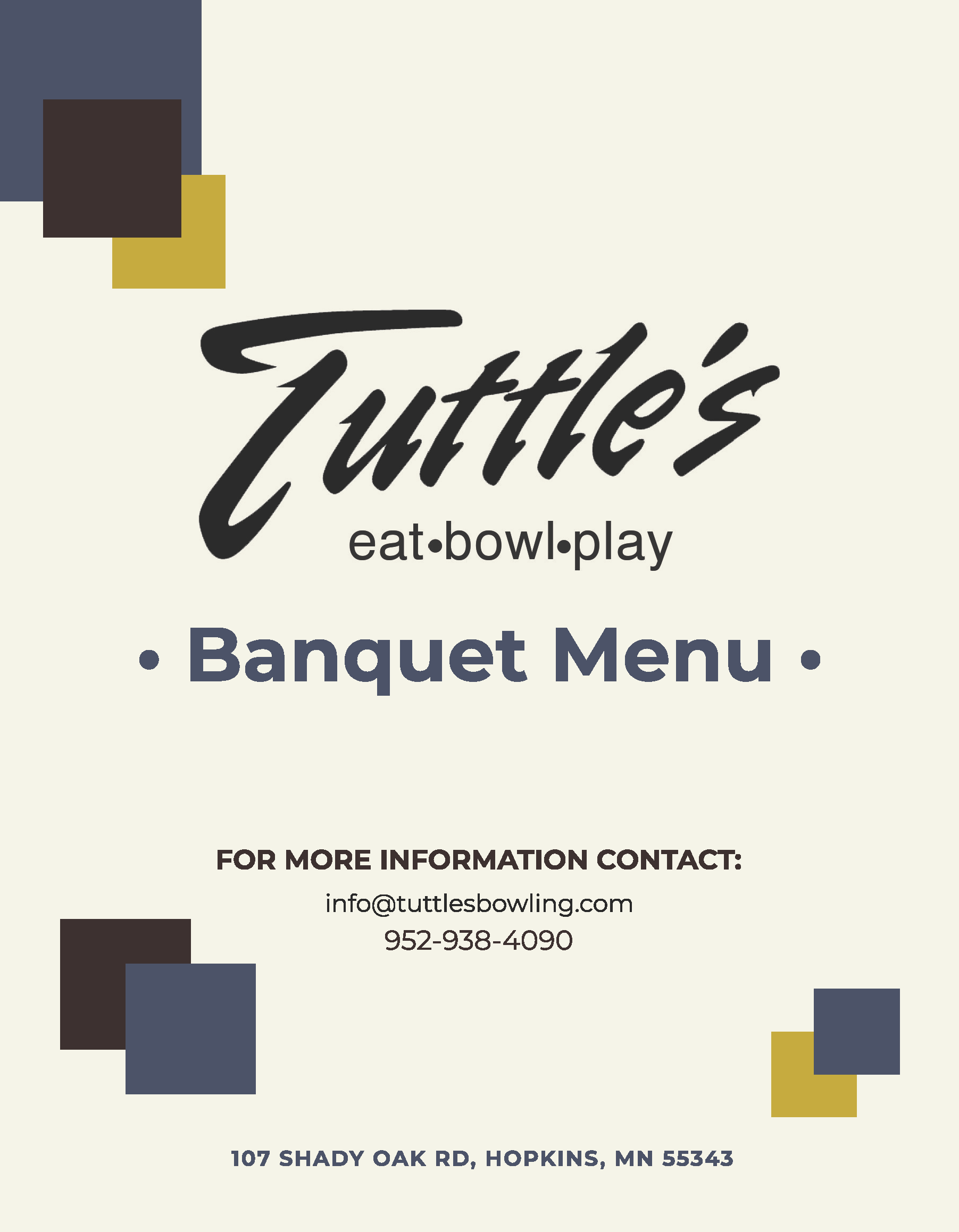 Banquets & Events - Tuttle's Eat Bowl Play